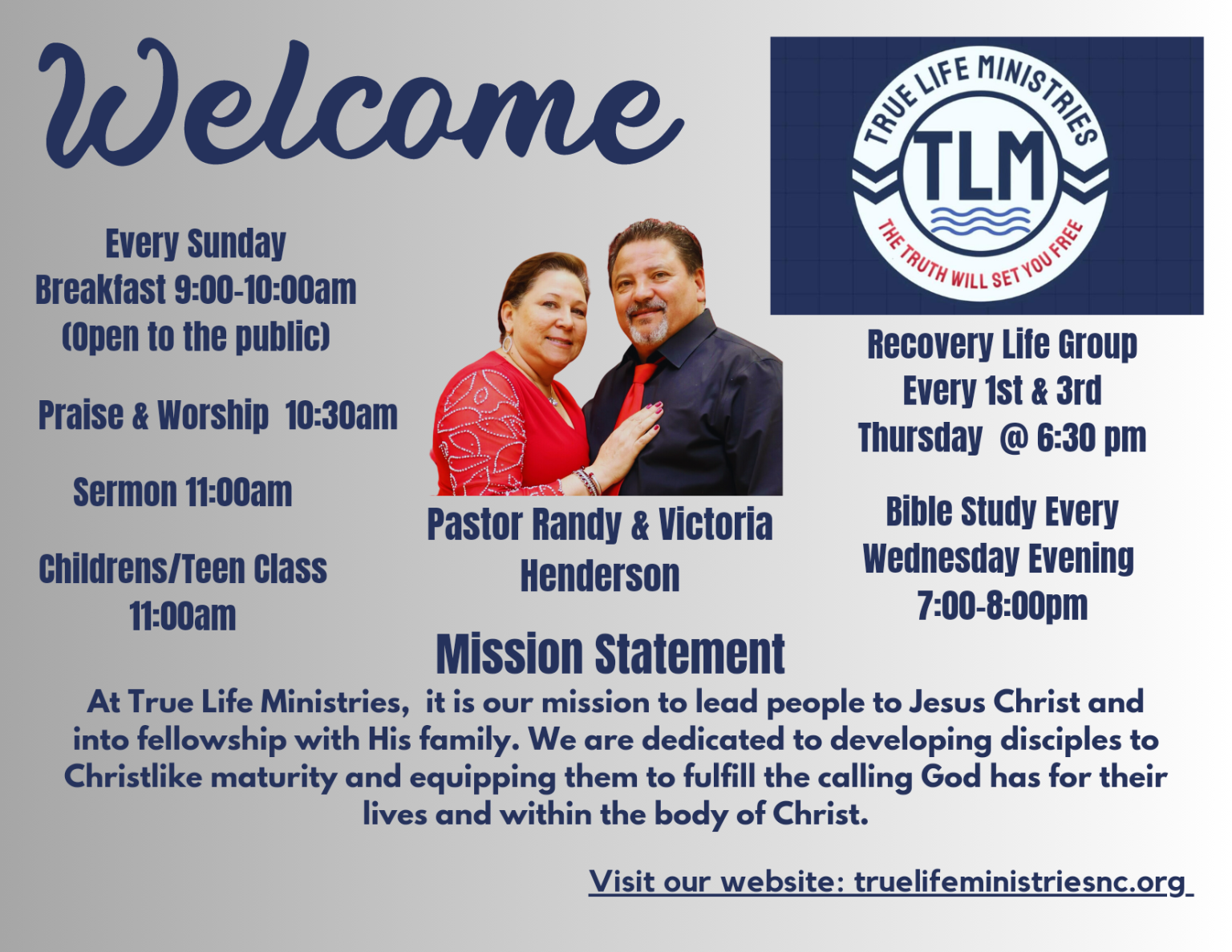 Welcome New Visitors – True Life Ministries